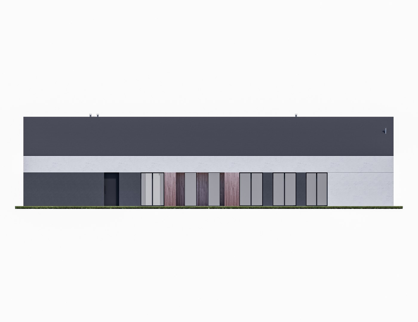 Family House 25 - Created With Fully Parametric Revit Families 3D Model ...
