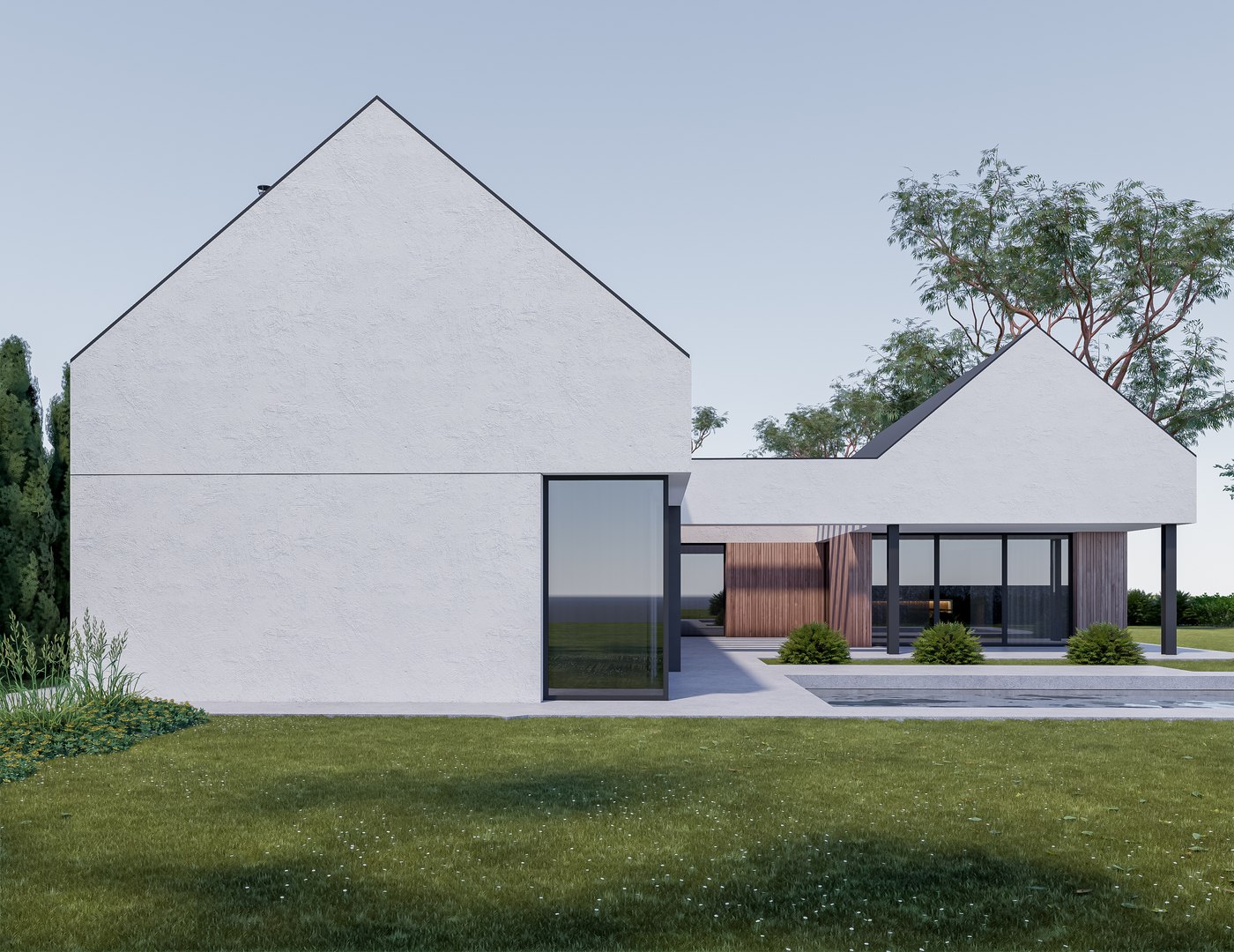 Family House 25 - Created With Fully Parametric Revit Families 3D Model ...