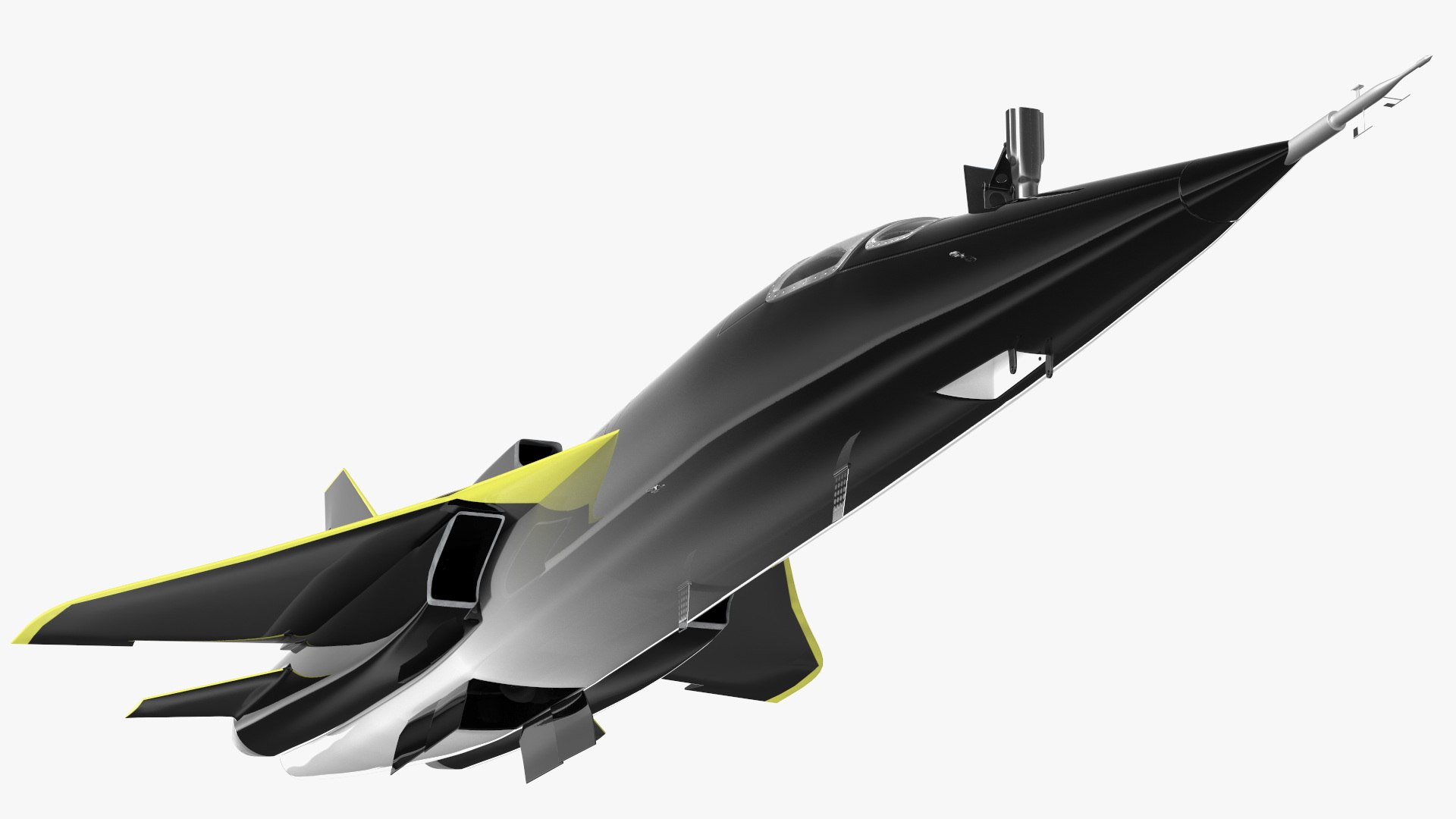 3D Prototype Supersonic Plane Dark Grey Rigged For Maya - TurboSquid ...