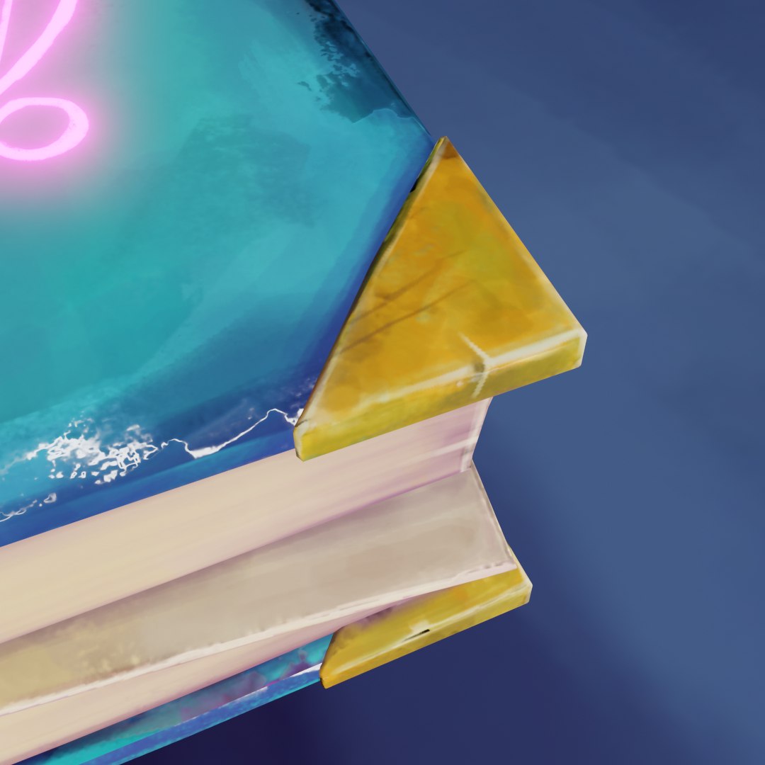 Low-poly Fantasy Elemental Spell Book - Arcane Style 3D Model ...