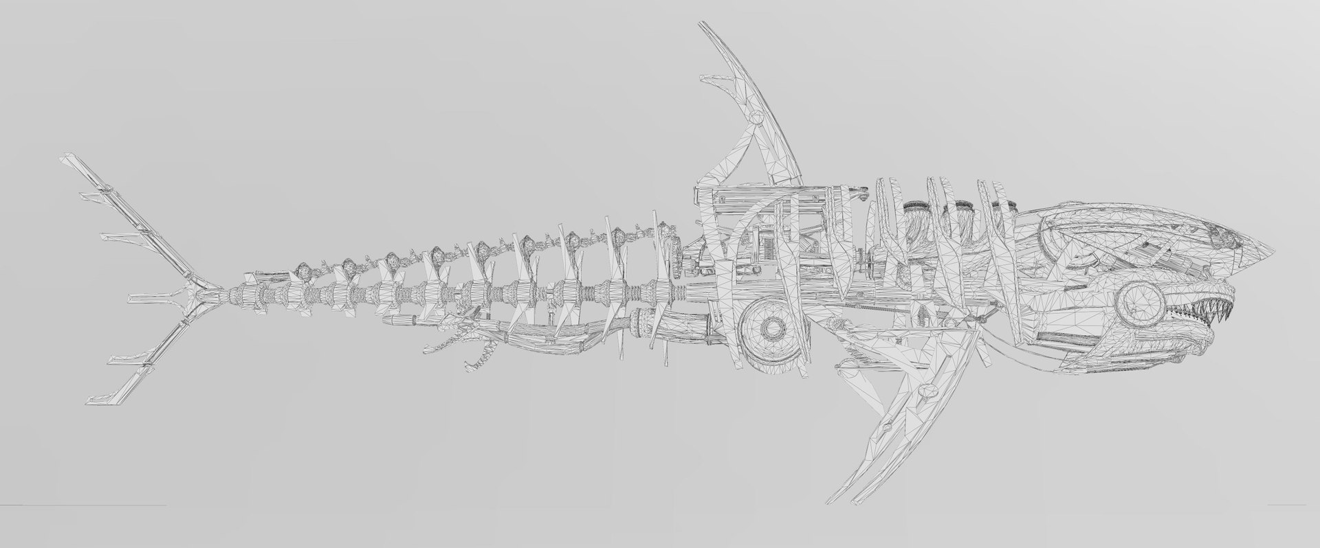 3D Metal robot shark - TurboSquid 1725060