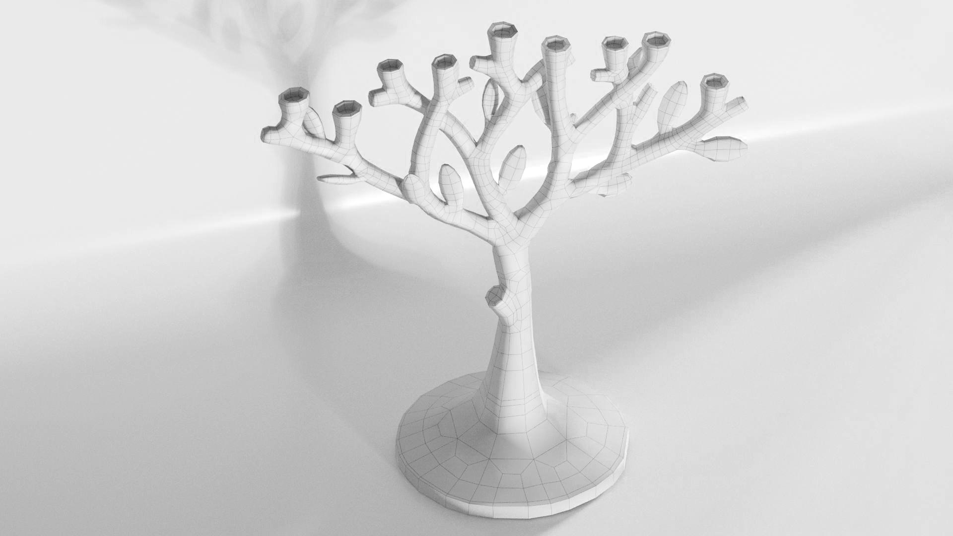 3D Model Hanukkah Menorah Candelabrum Silver - TurboSquid 2025739