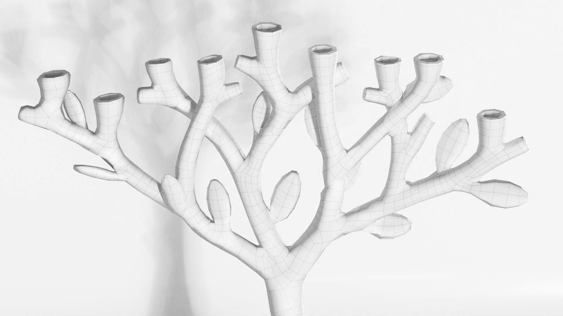 3D Model Hanukkah Menorah Candelabrum Silver - TurboSquid 2025739