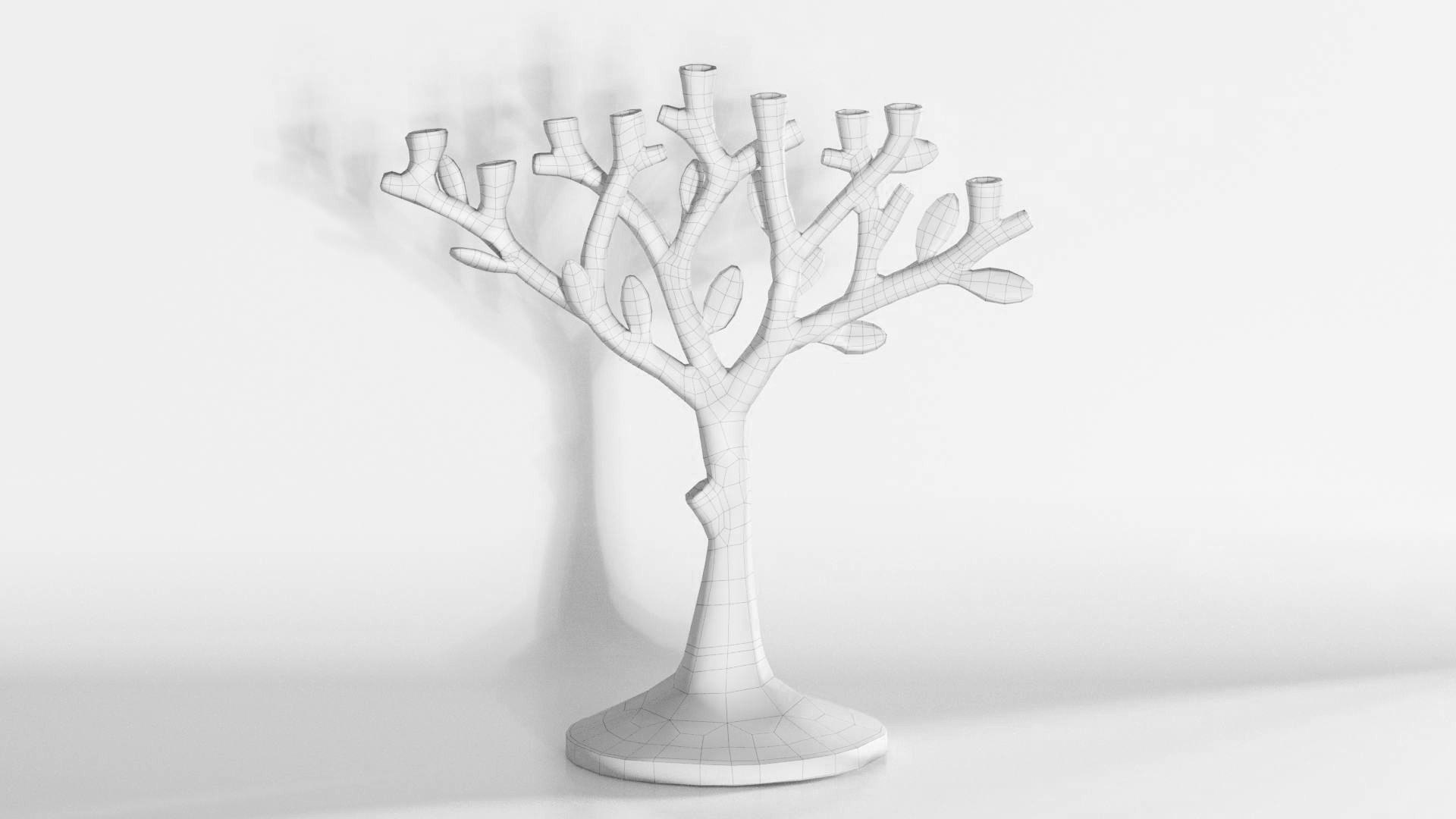 3D Model Hanukkah Menorah Candelabrum Silver - TurboSquid 2025739