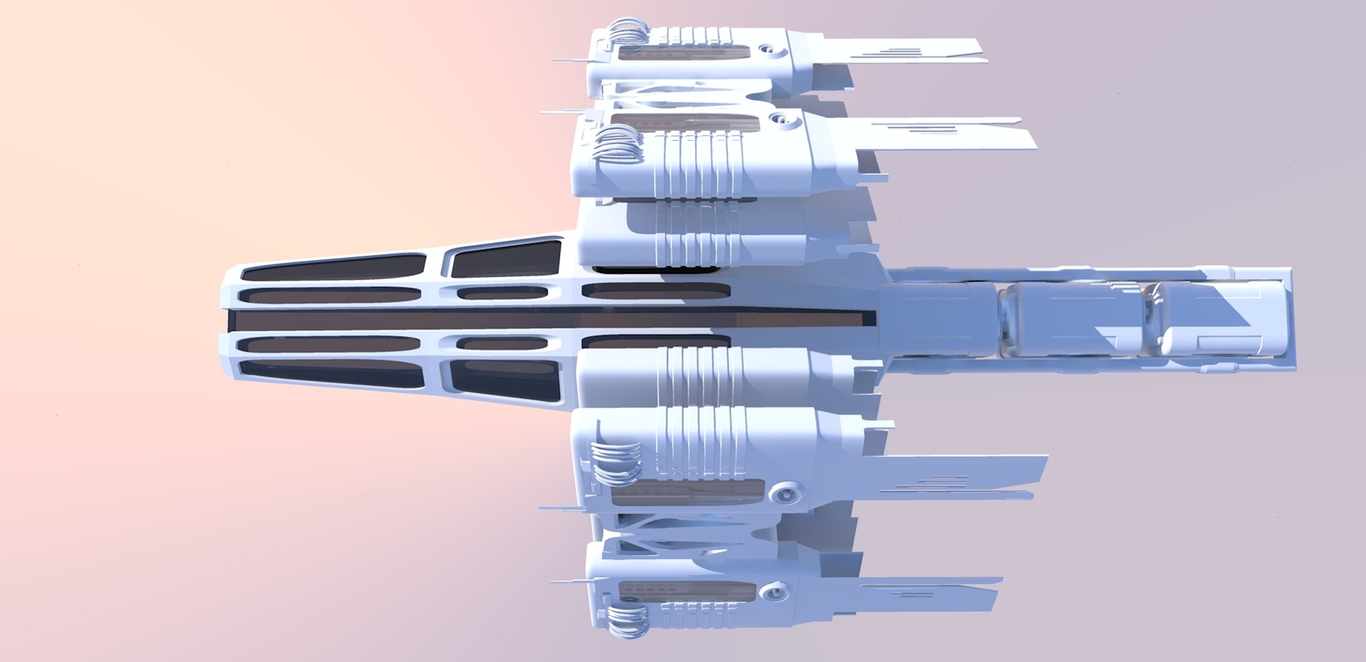 3d ship dropship model