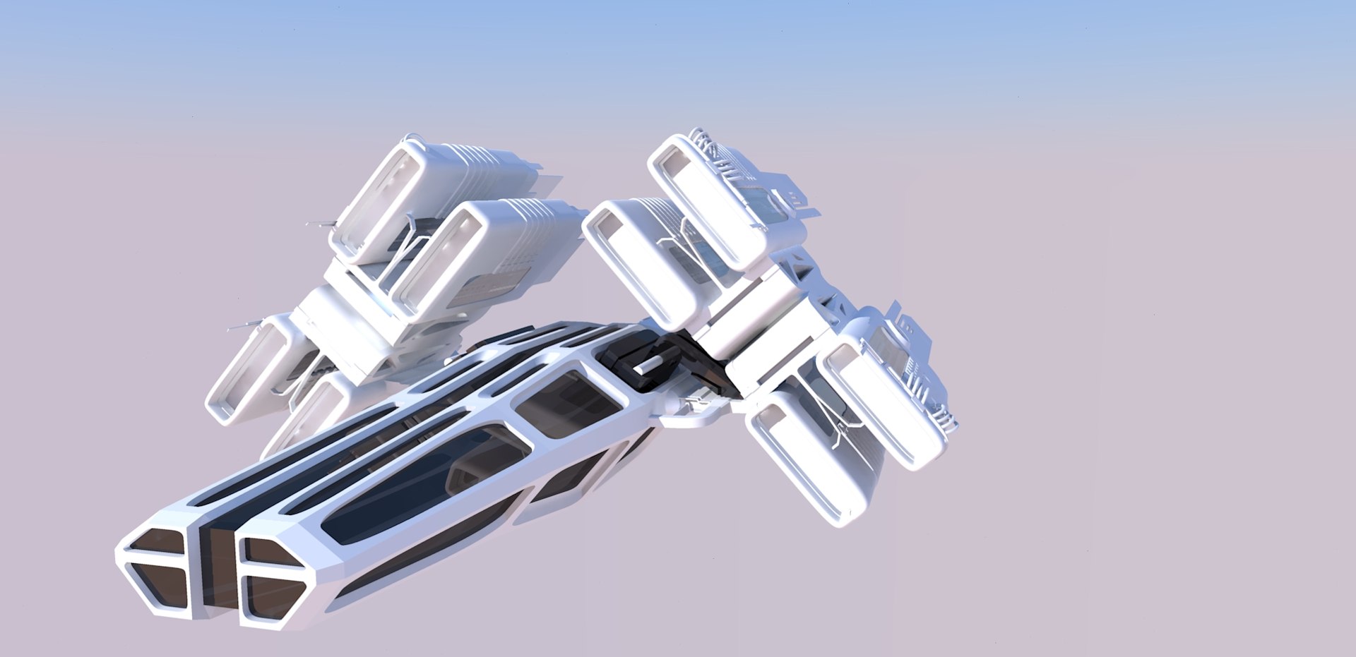 3d ship dropship model
