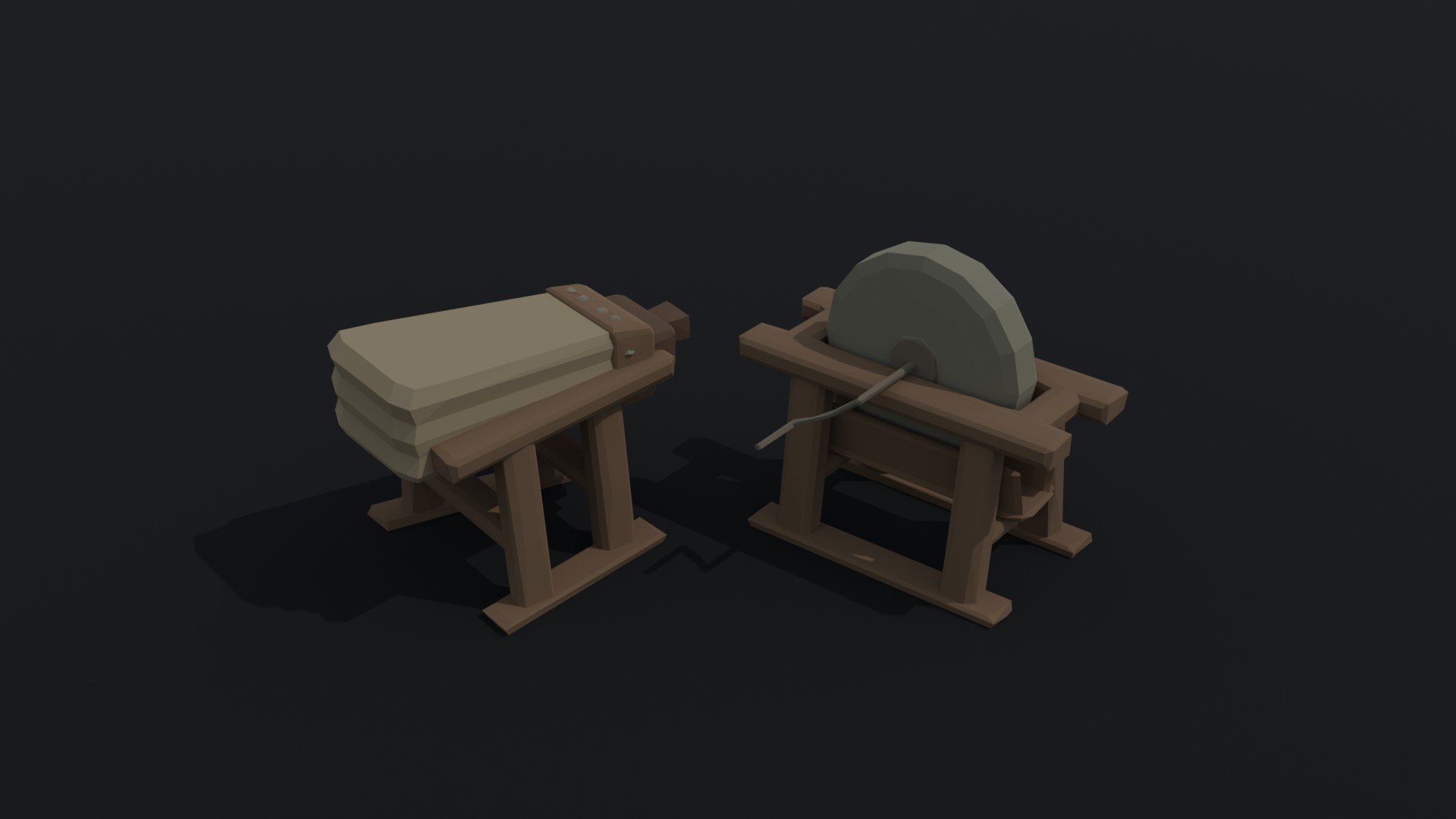modelo 3d Low-poly Cartoon Polygonal blacksmith tools - TurboSquid 2046590