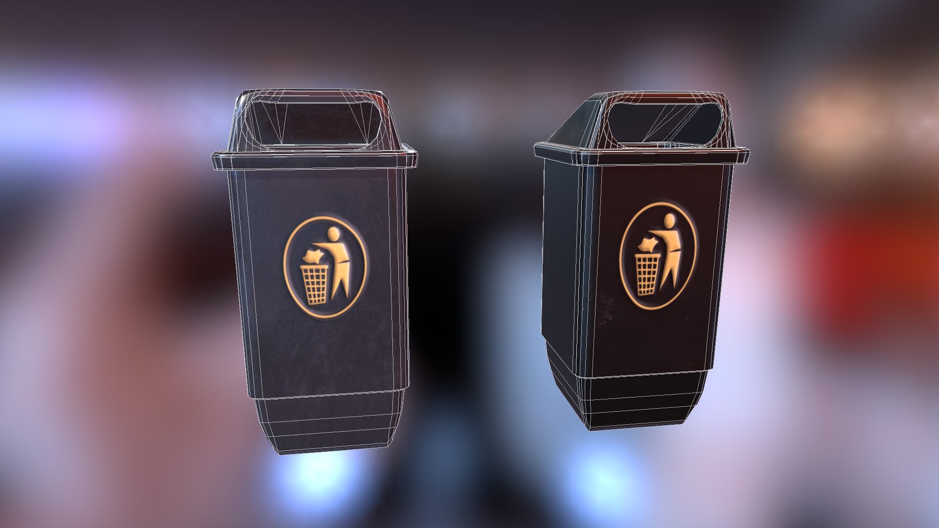 3d Ready Uk Bins Model