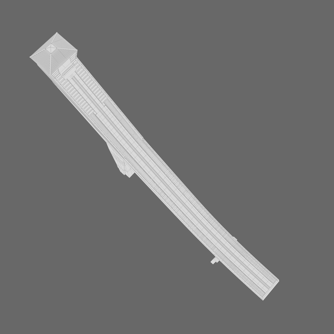 3d Model Ski Long Jump Ramp