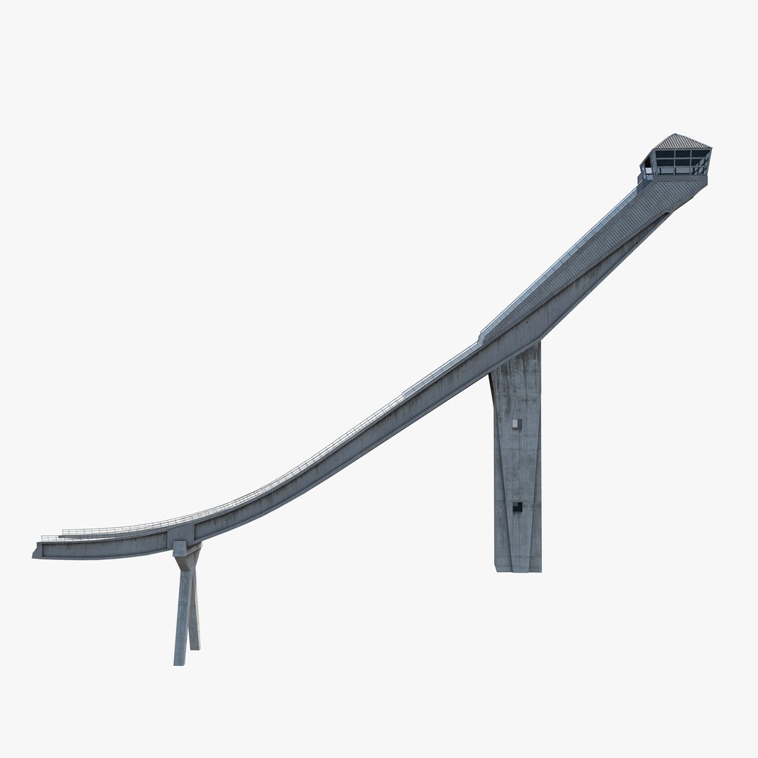 3d Model Ski Long Jump Ramp