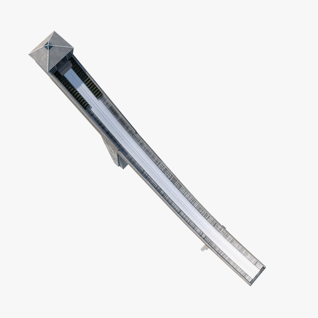 3d Model Ski Long Jump Ramp