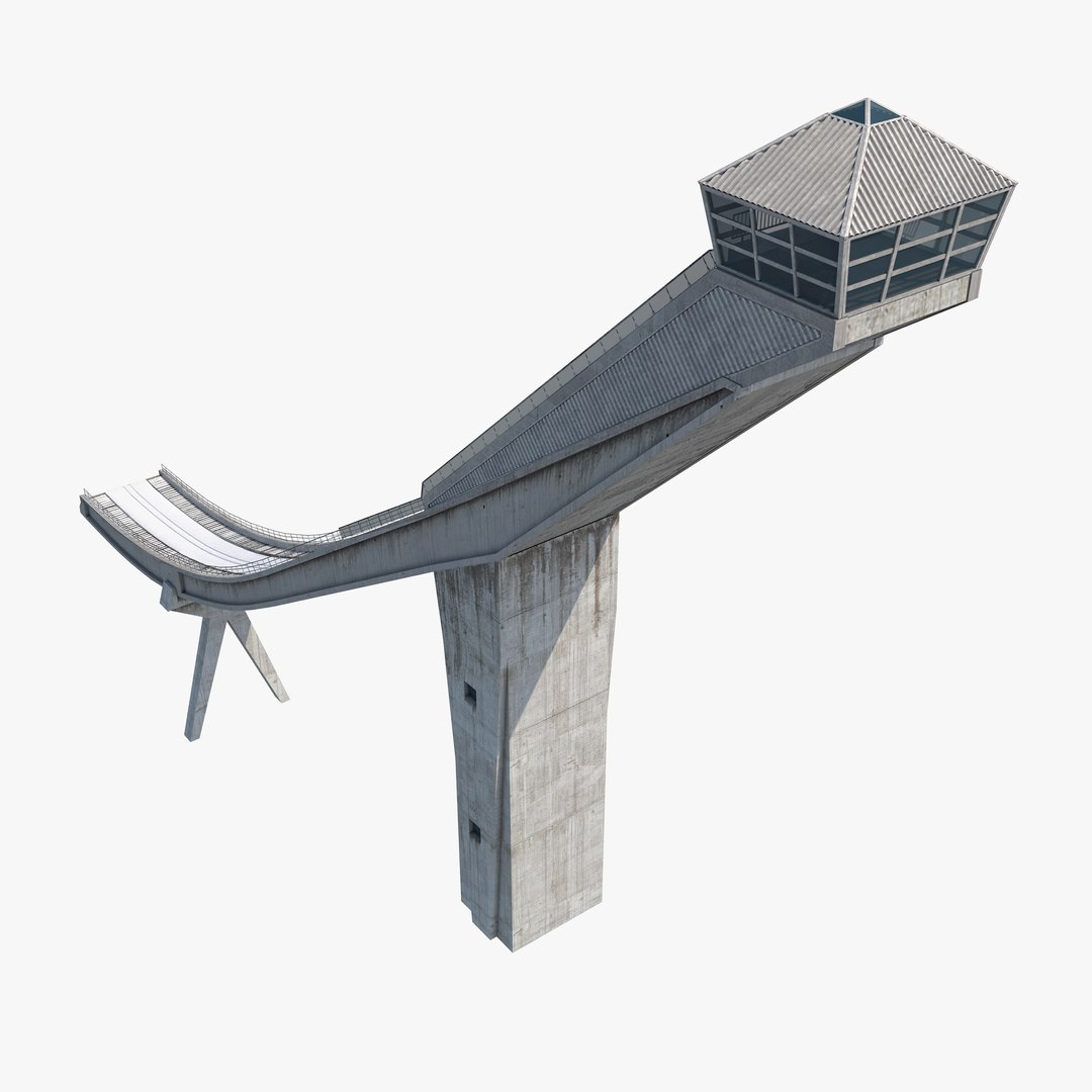 3d Model Ski Long Jump Ramp