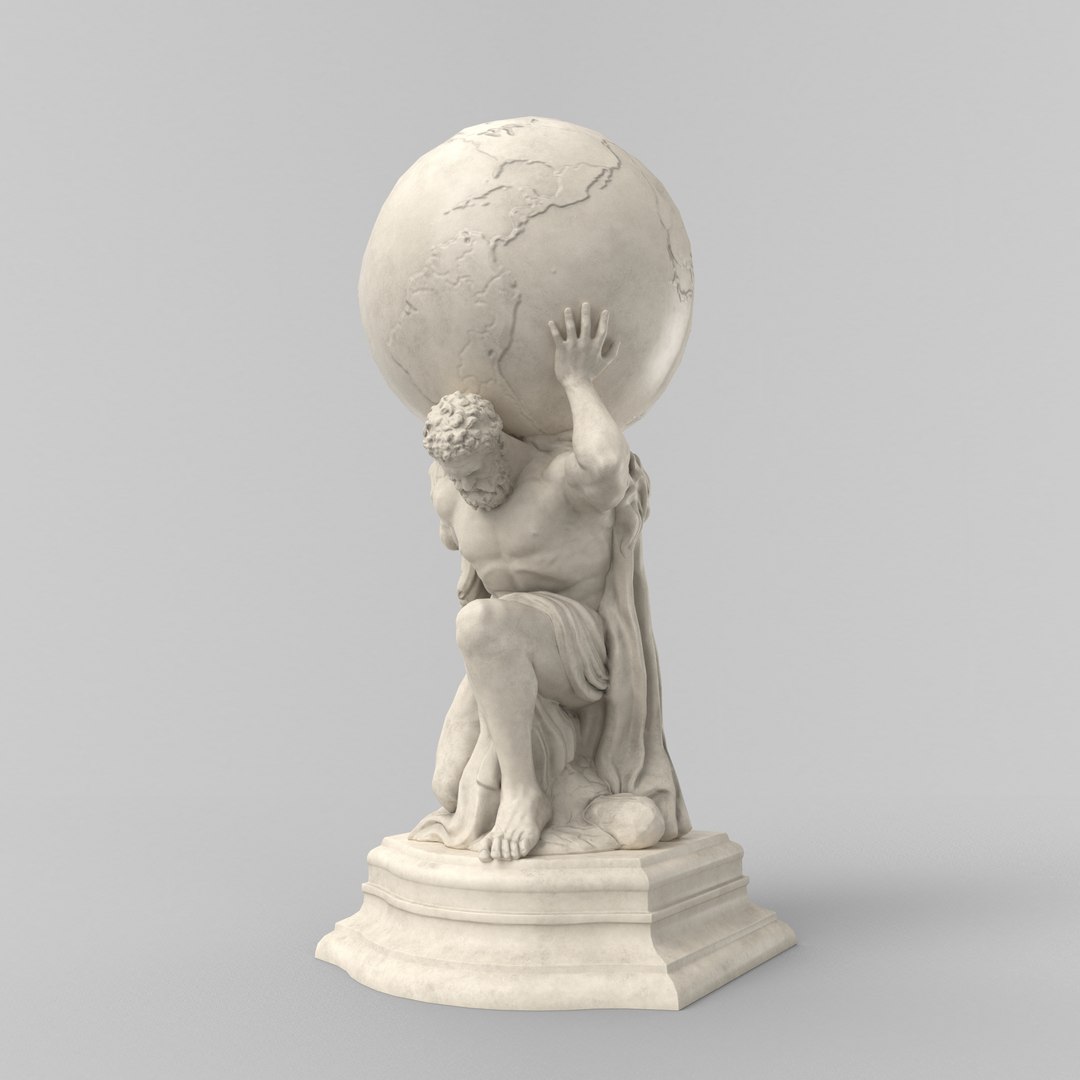 Marble Hercules Holding Globe 3D - TurboSquid 1931524