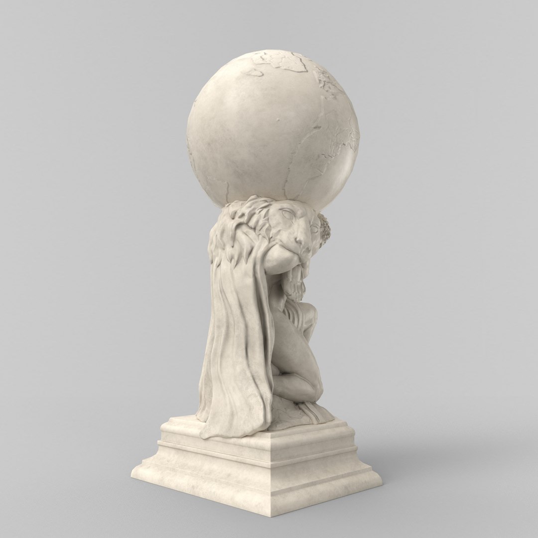 Marble Hercules Holding Globe 3D - TurboSquid 1931524