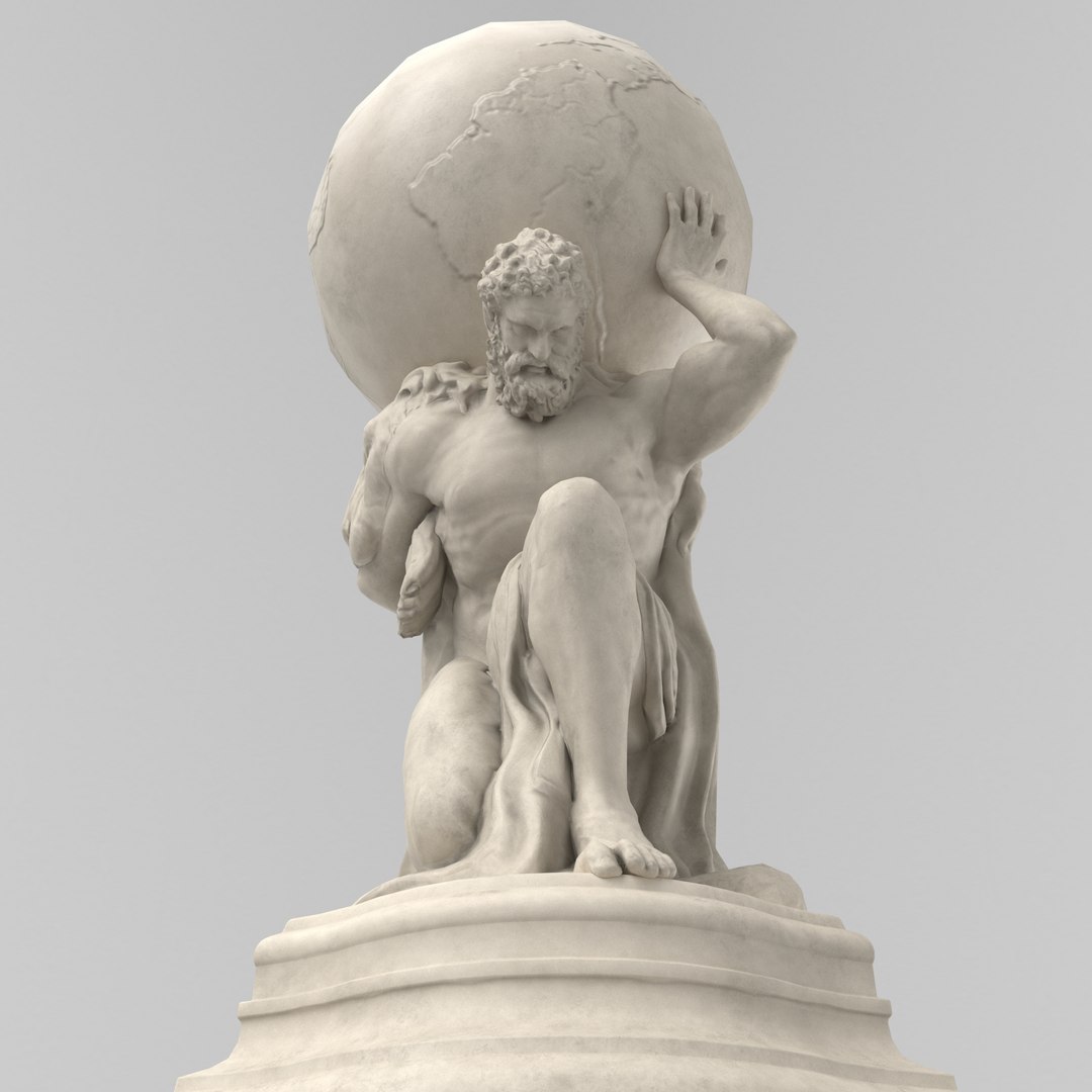 Marble Hercules Holding Globe 3D - TurboSquid 1931524