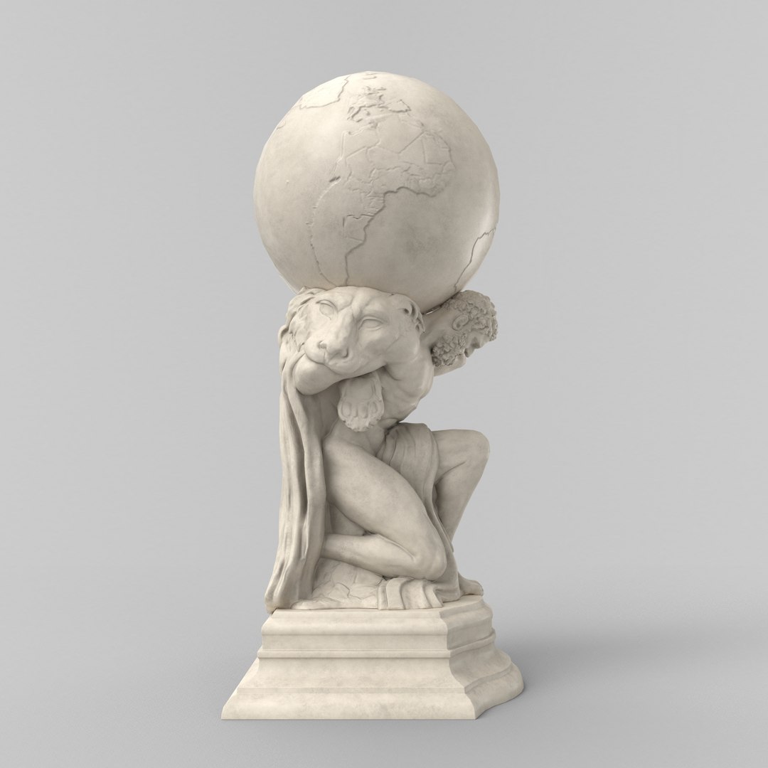 Marble Hercules Holding Globe 3D - TurboSquid 1931524