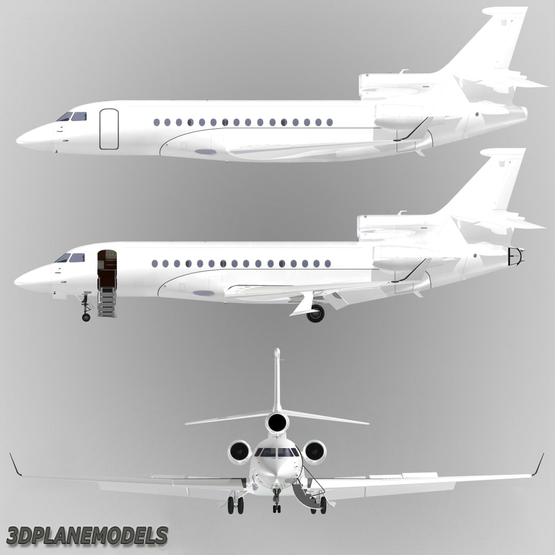 3dsmax Dassault Falcon 8x X