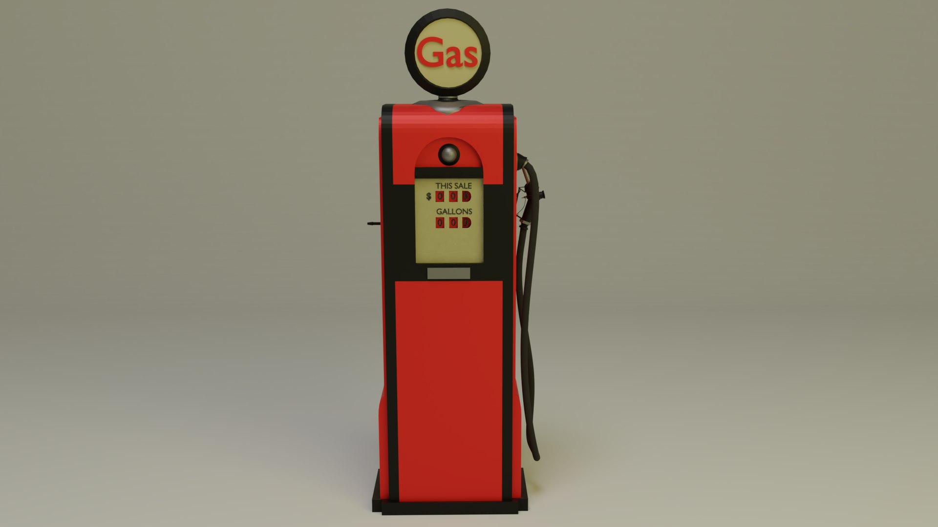 3D Gas Pump 1950s Model - TurboSquid 1781198