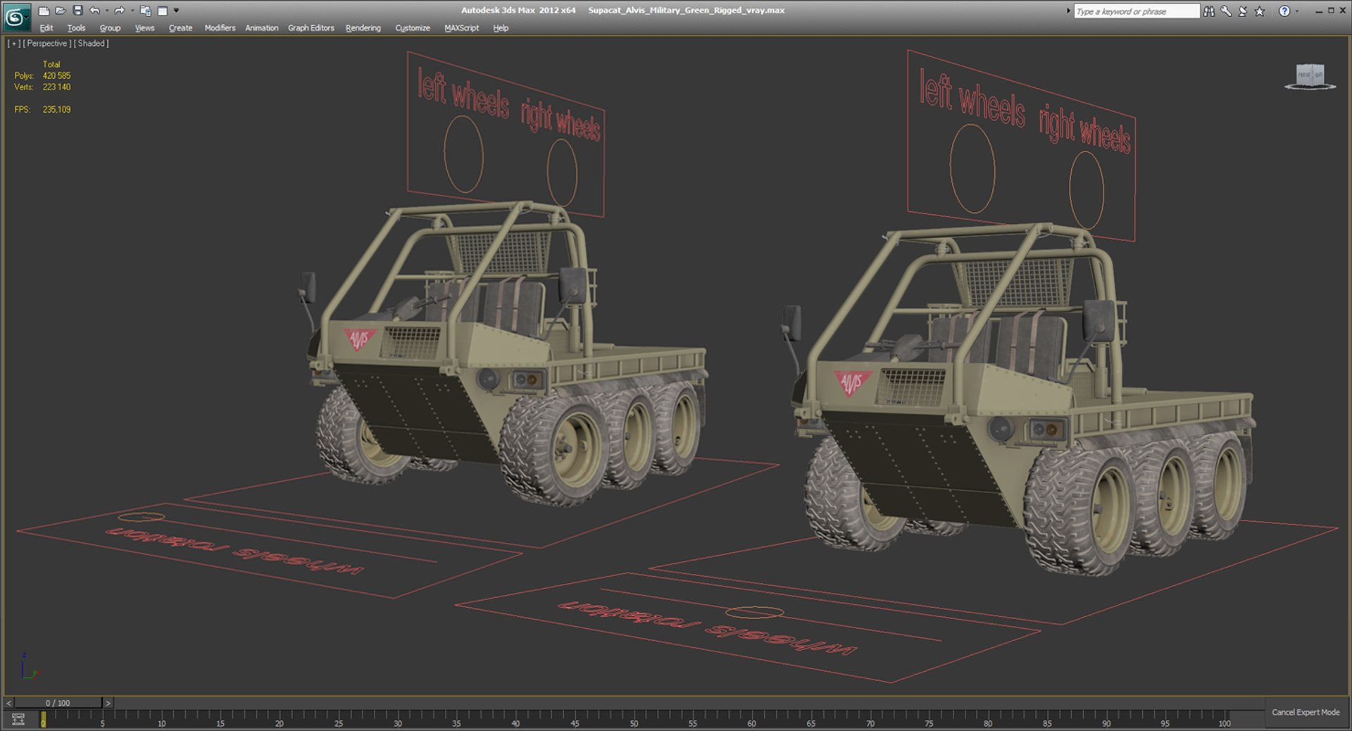 Supacat alvis military green 3D model - TurboSquid 1291427