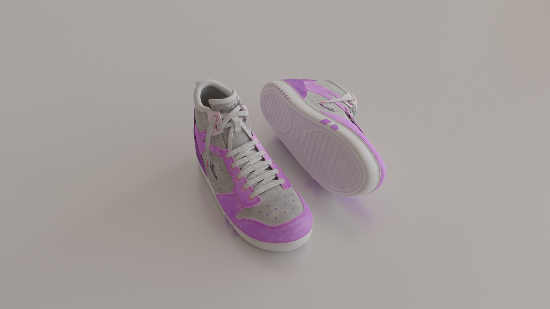 High Top Wedge Sneakers 3D Model - TurboSquid 2331406