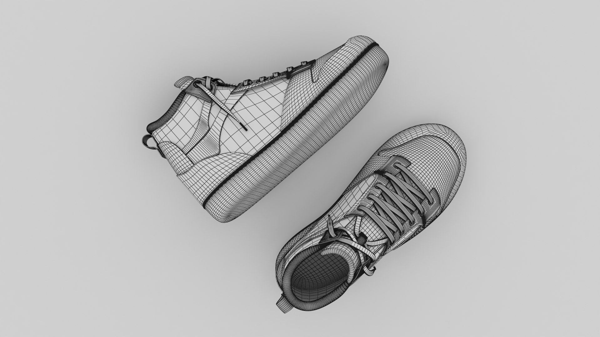 High Top Wedge Sneakers 3D Model - TurboSquid 2331406