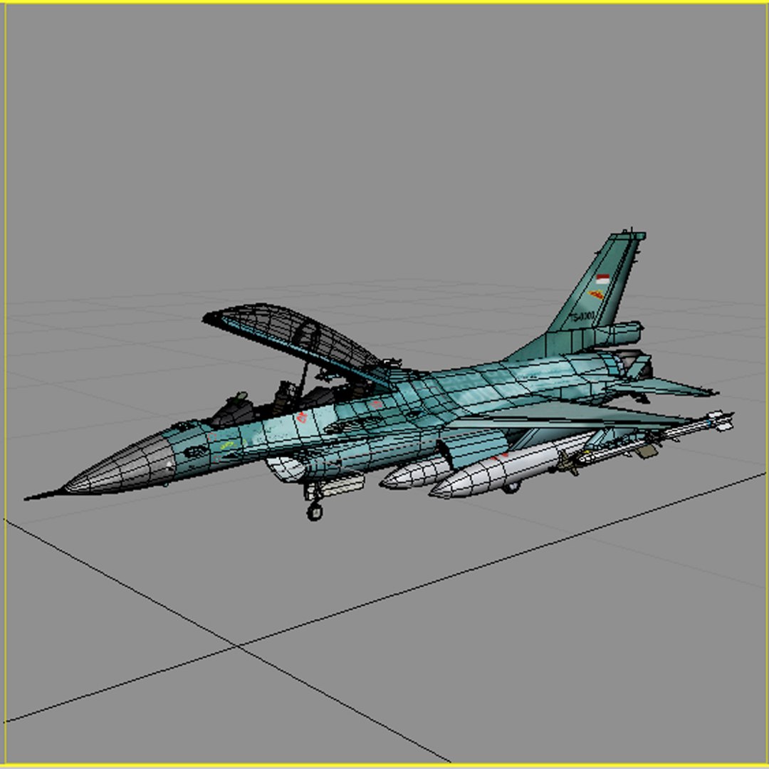 3D Model F-16 B MLU Indonesia - TurboSquid 1997341