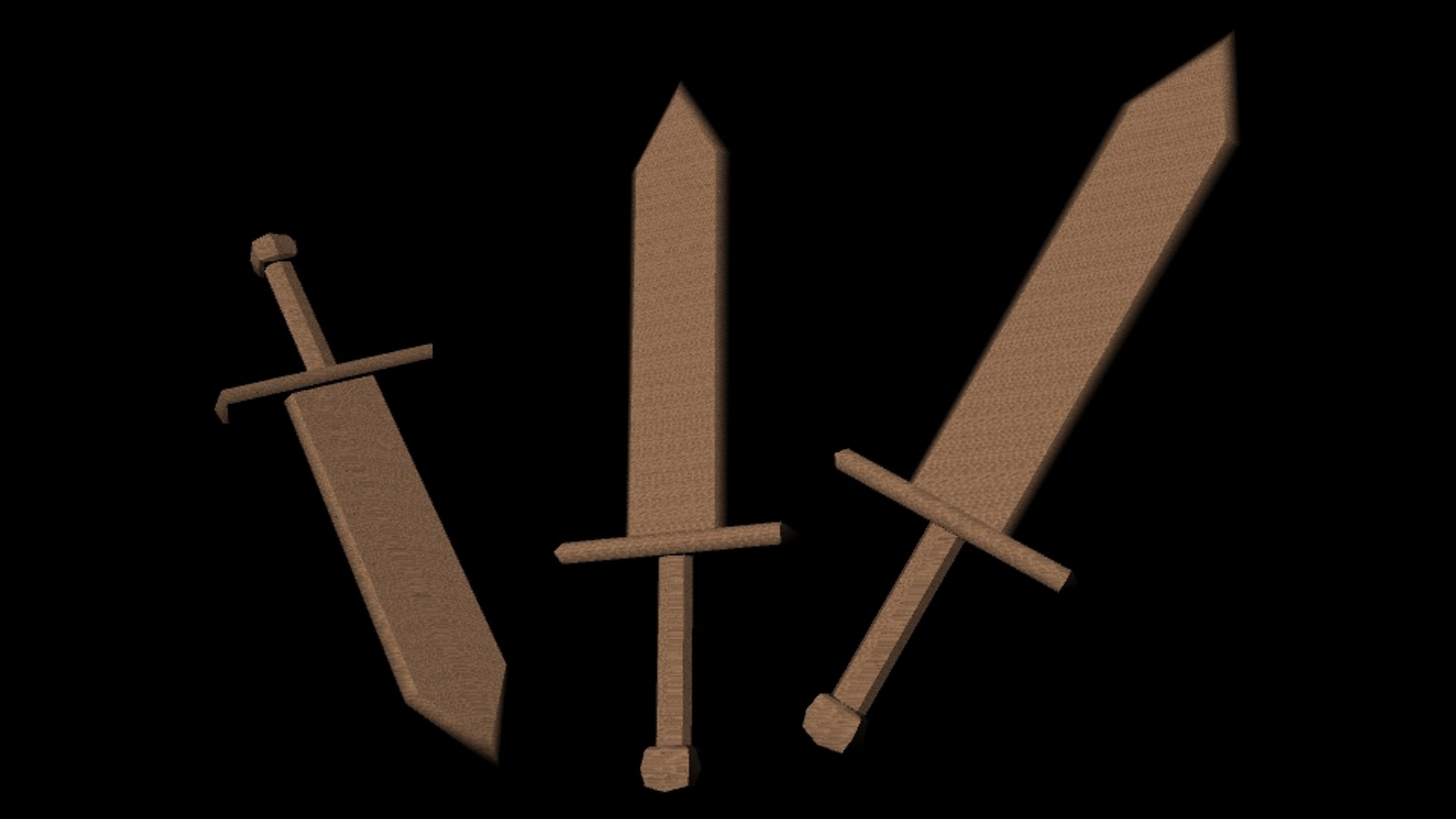 3d Wooden Sword