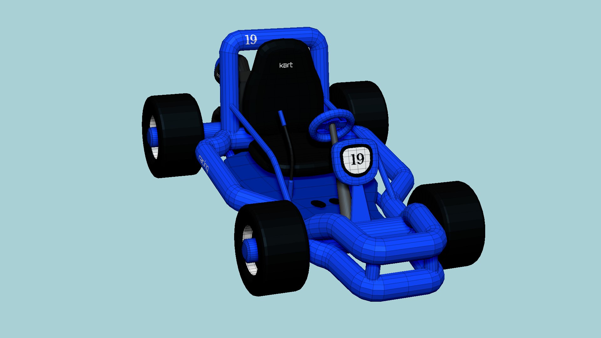 Cartoon Kart H02 Blue - Vehicle Racing Design 3D Model - TurboSquid 2035656