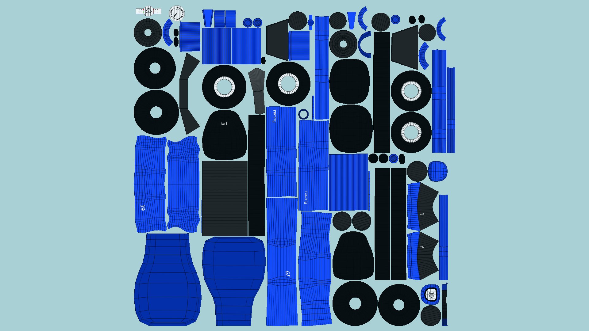 Cartoon Kart H02 Blue - Vehicle Racing Design 3D Model - TurboSquid 2035656