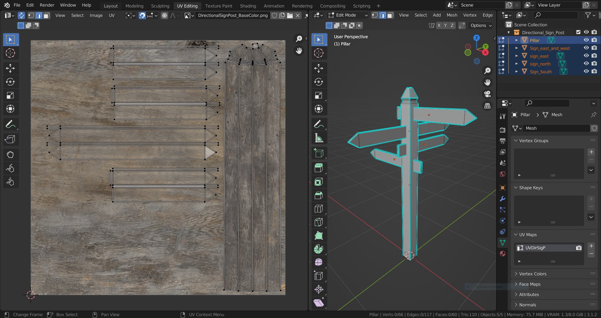 3D model Directional Sign Post - TurboSquid 1880687