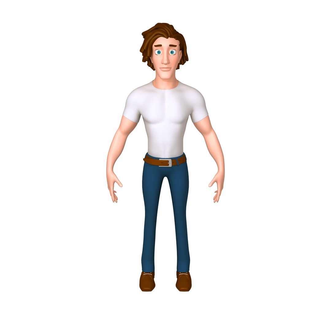 3D Model Cartoon Man Toon - TurboSquid 1703531