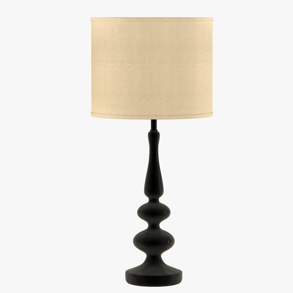 3d model wooden table lamp