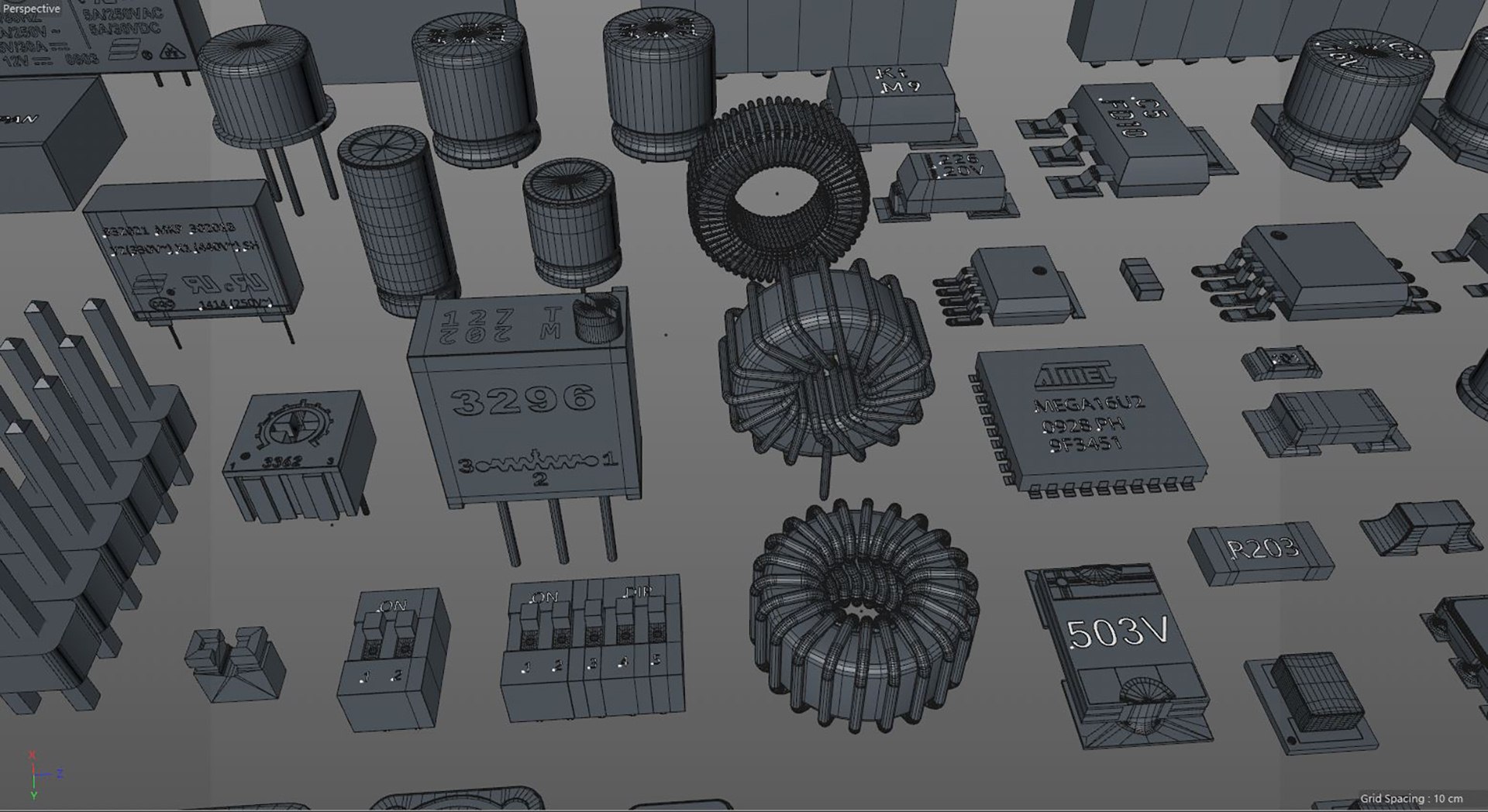 Electronic Components For Circuit Board 3D Model - TurboSquid 1893003
