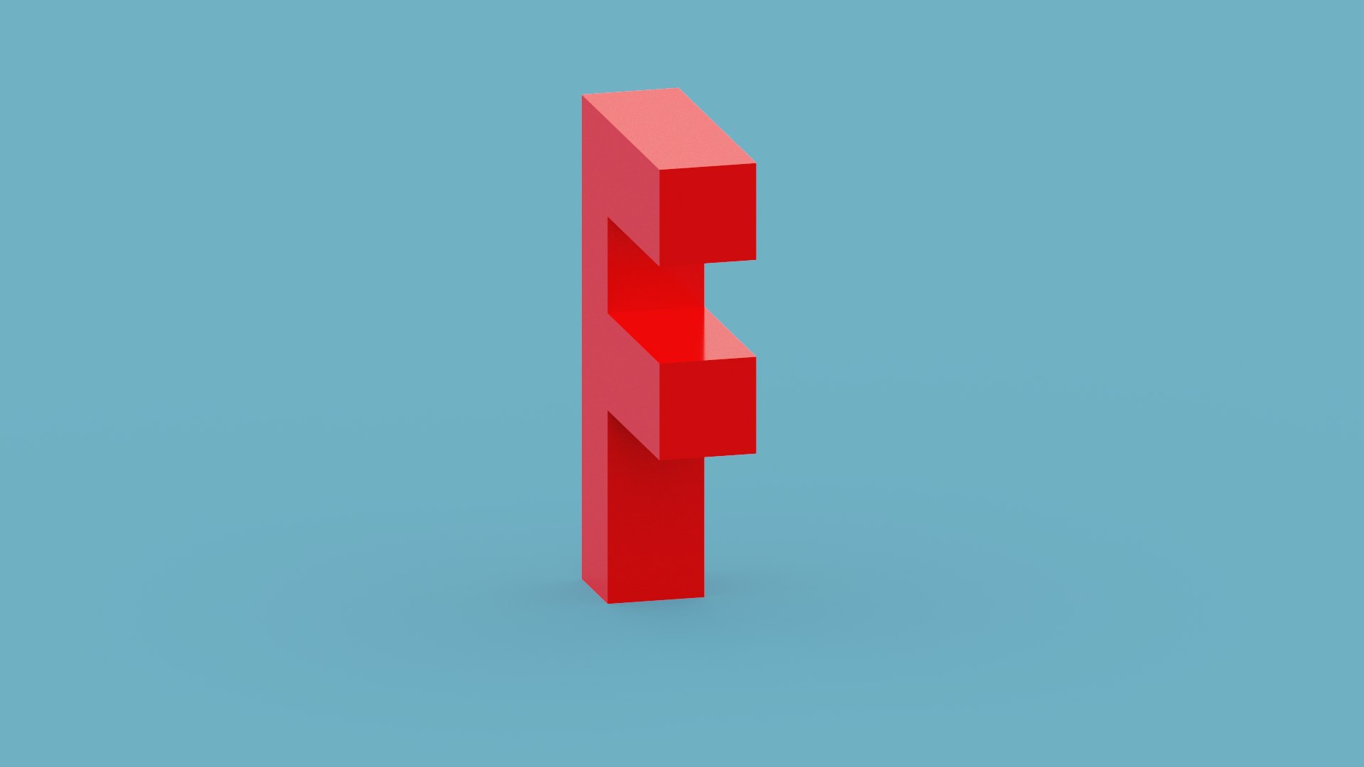 Pixel Letter F Model - TurboSquid 1981095