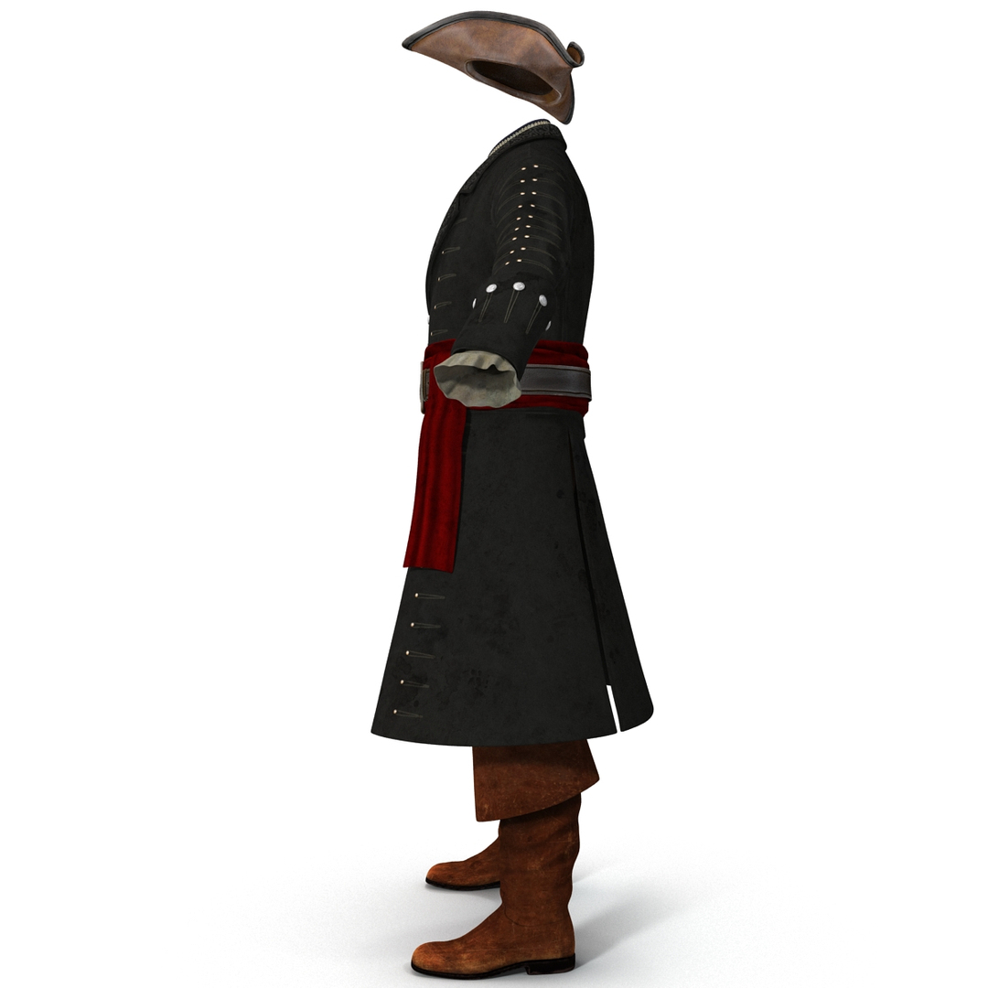 3d model pirate costume 2