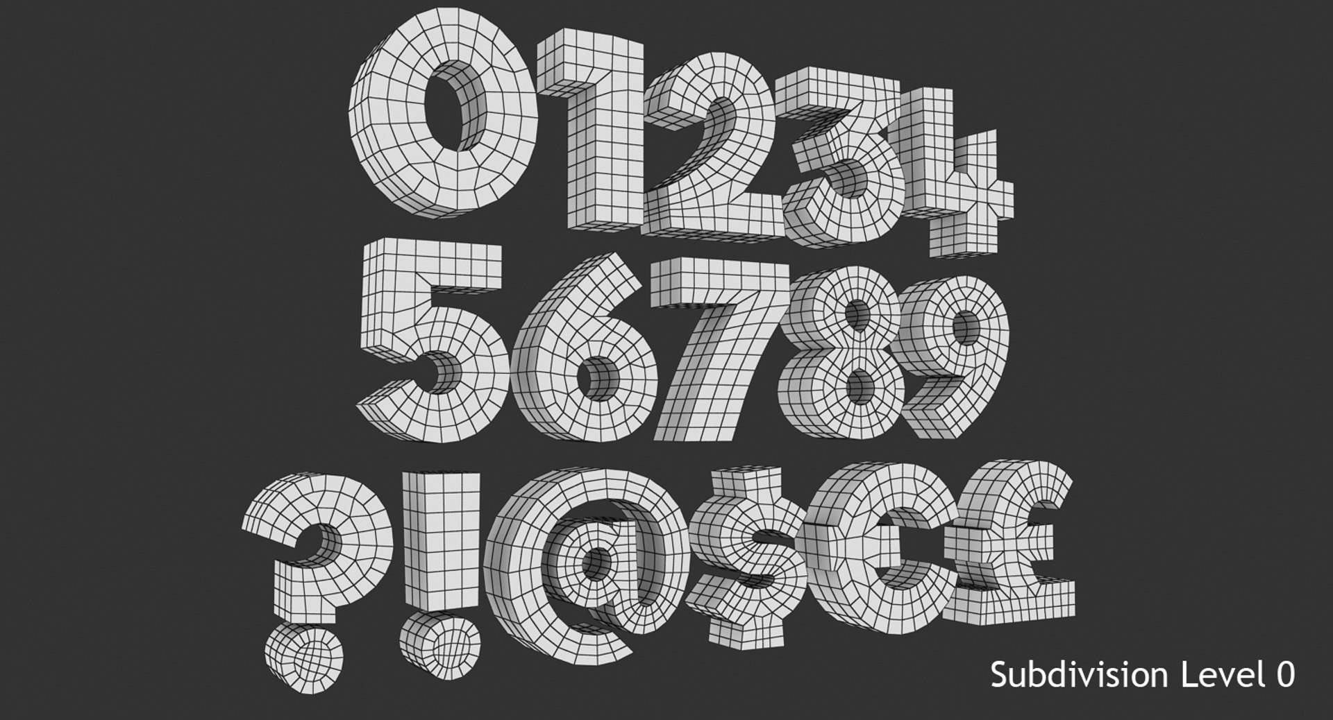 Number Symbol Toon 3D - TurboSquid 1280006