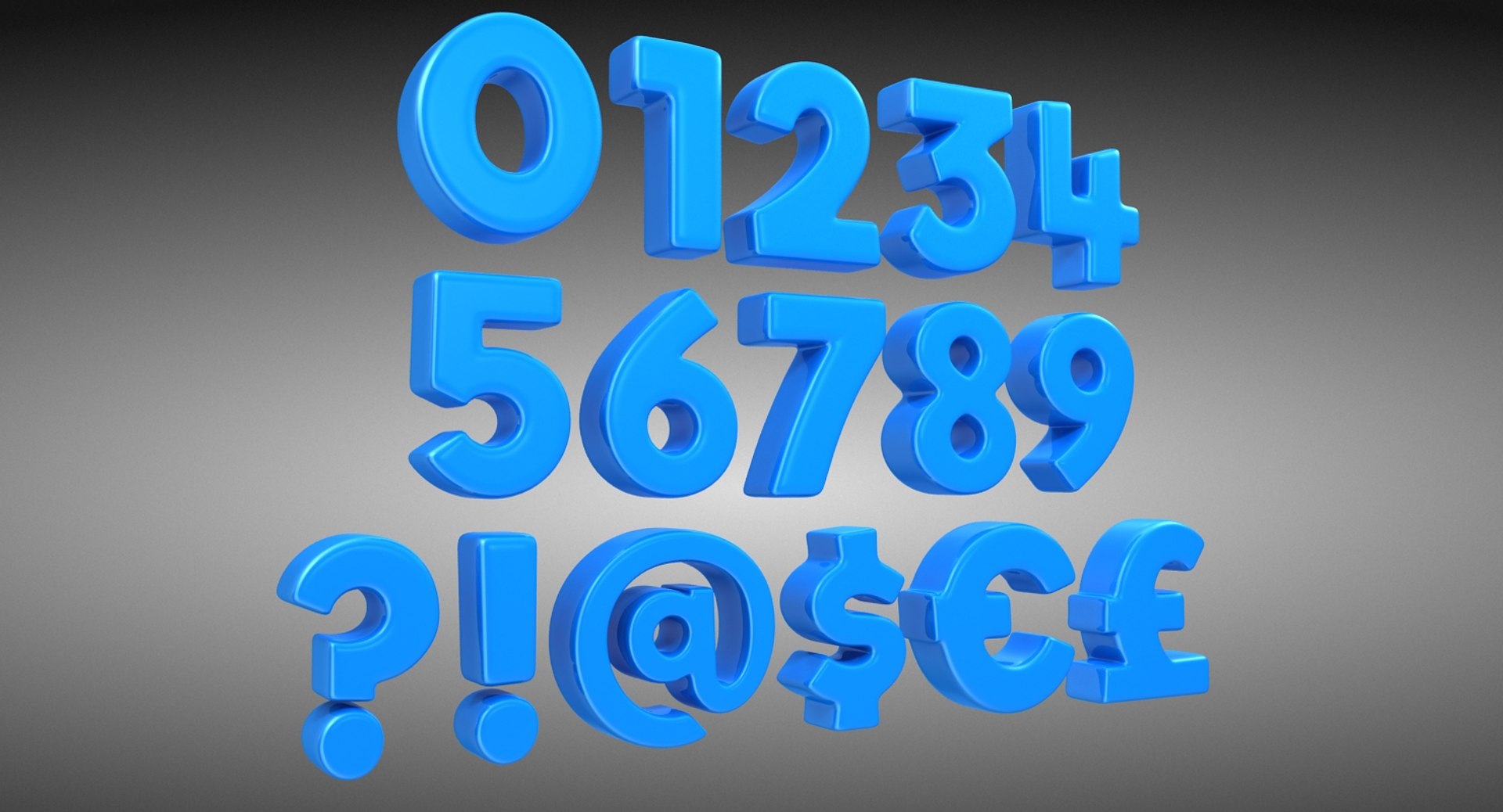 Number Symbol Toon 3D - TurboSquid 1280006