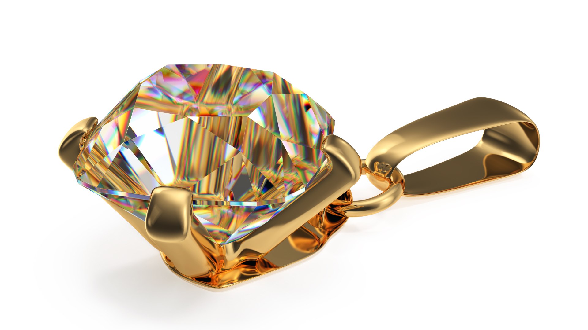 3D Model Solitaire Diamond Pendant - TurboSquid 2133290