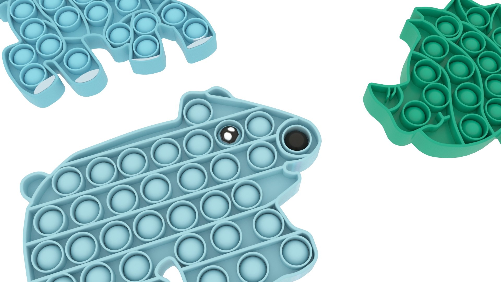 Animal Pop It Fidget Toys Set 3D model - TurboSquid 1792059