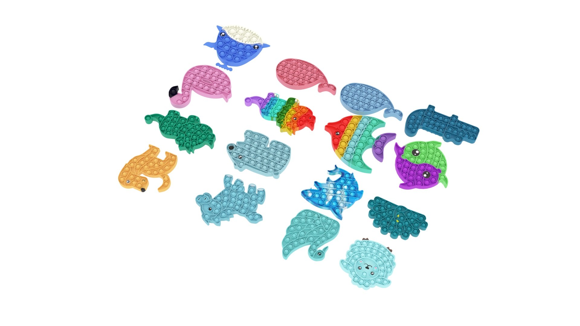 Animal Pop It Fidget Toys Set 3D model - TurboSquid 1792059