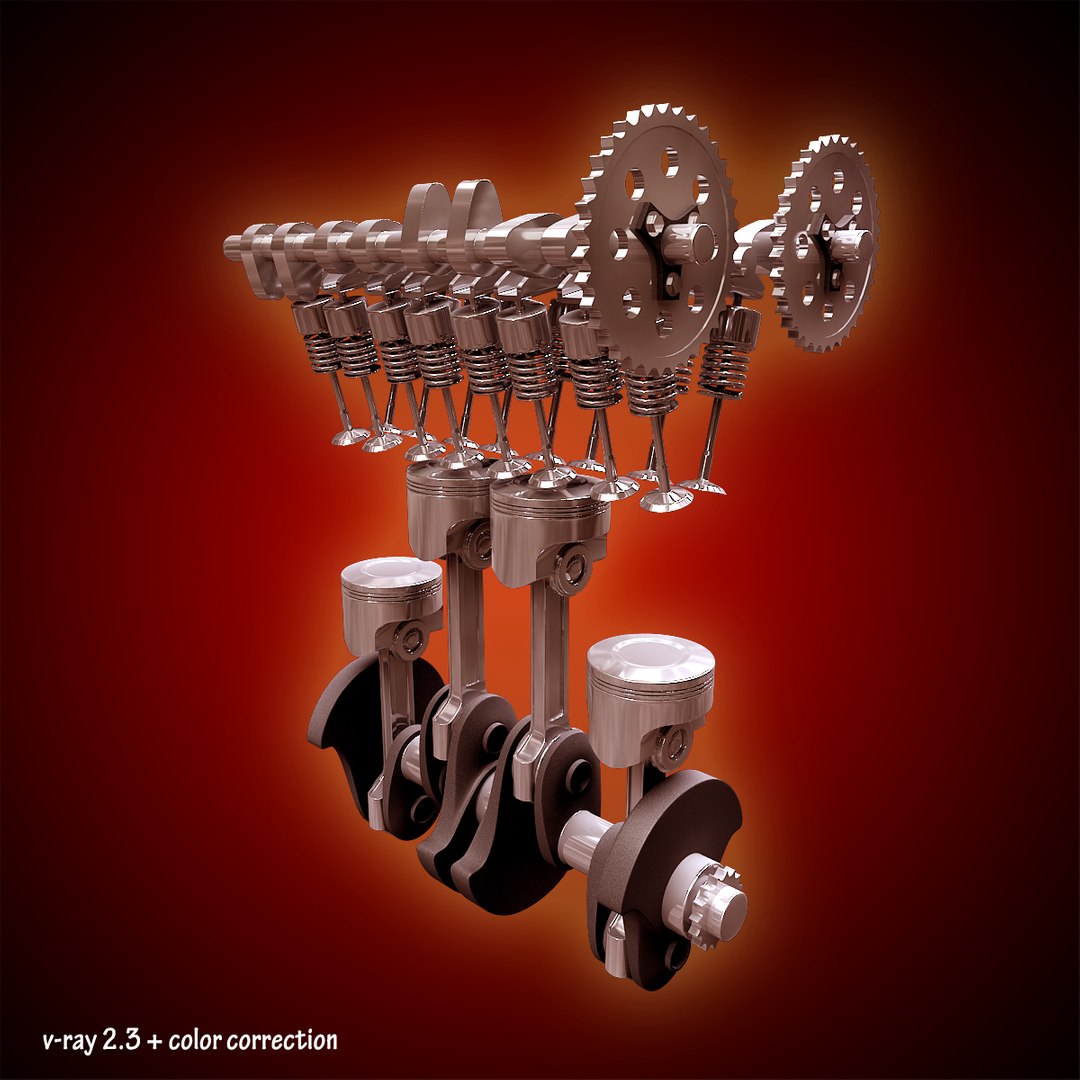 3d Motor Engine Model