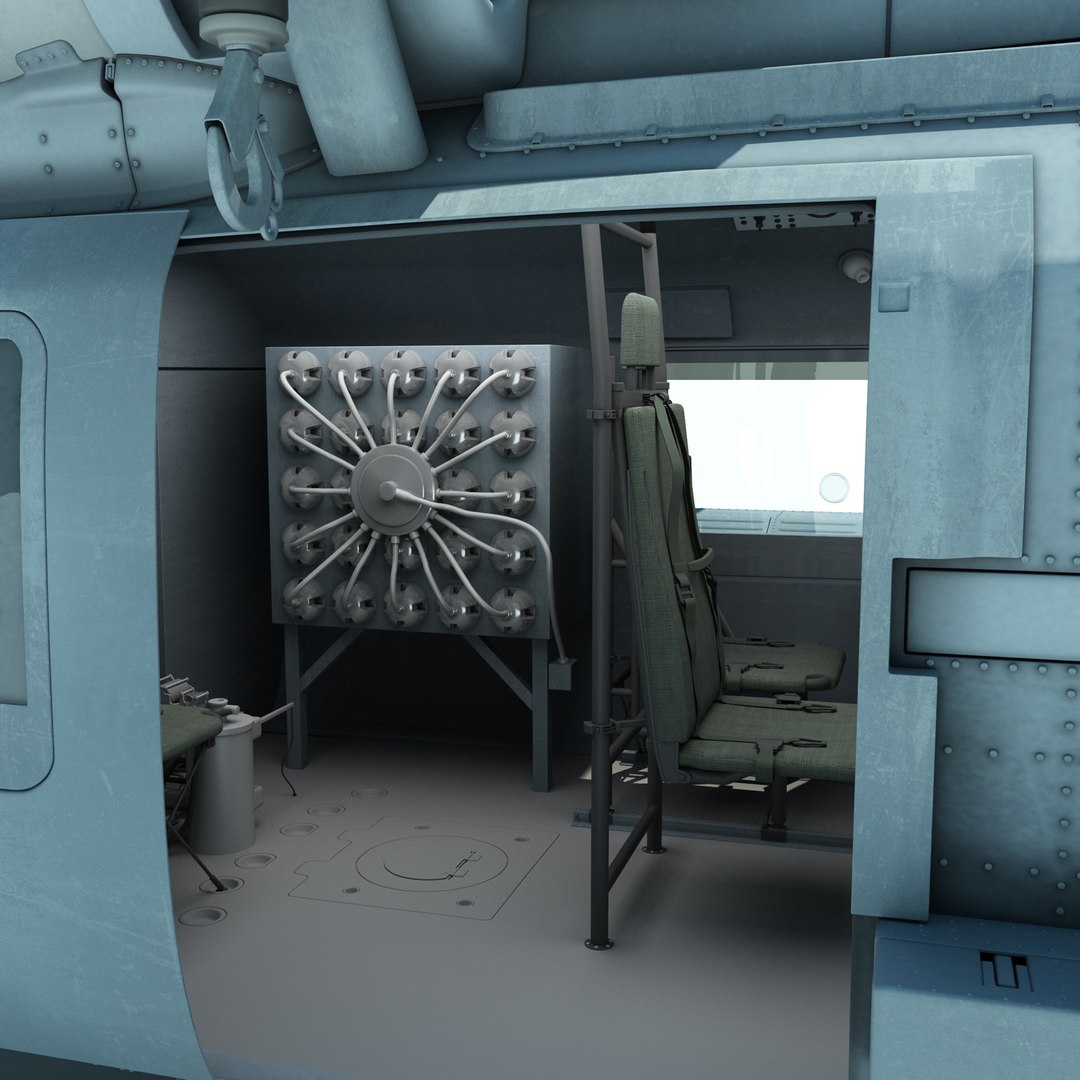 3d Mh-60r Military Helicopter Version Model