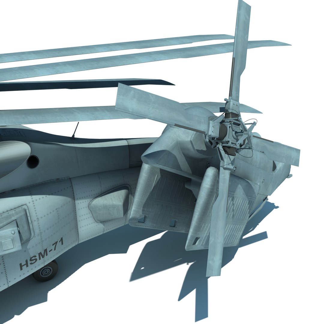 3d Mh-60r Military Helicopter Version Model
