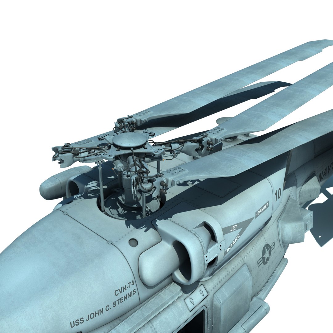 3d Mh-60r Military Helicopter Version Model