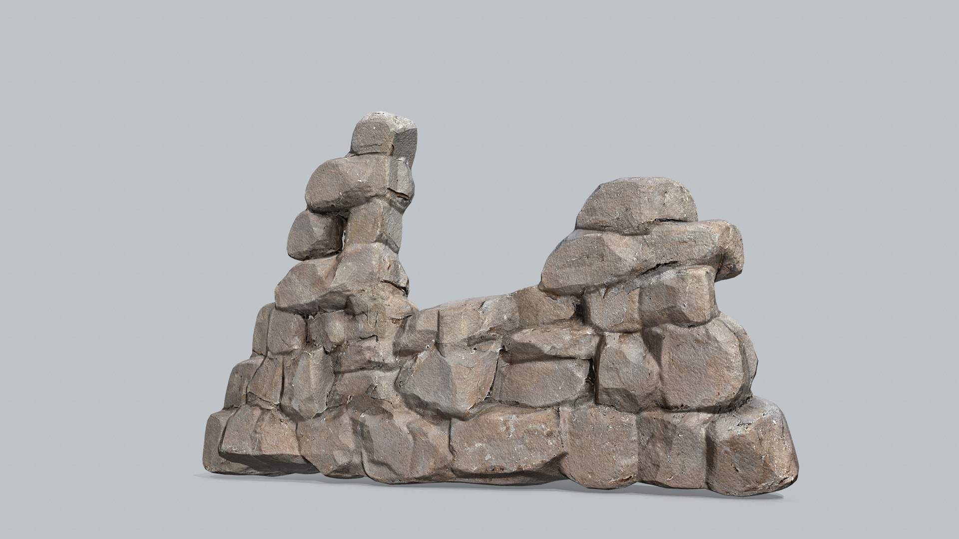 Ruin Wall 3D Model - TurboSquid 2207189