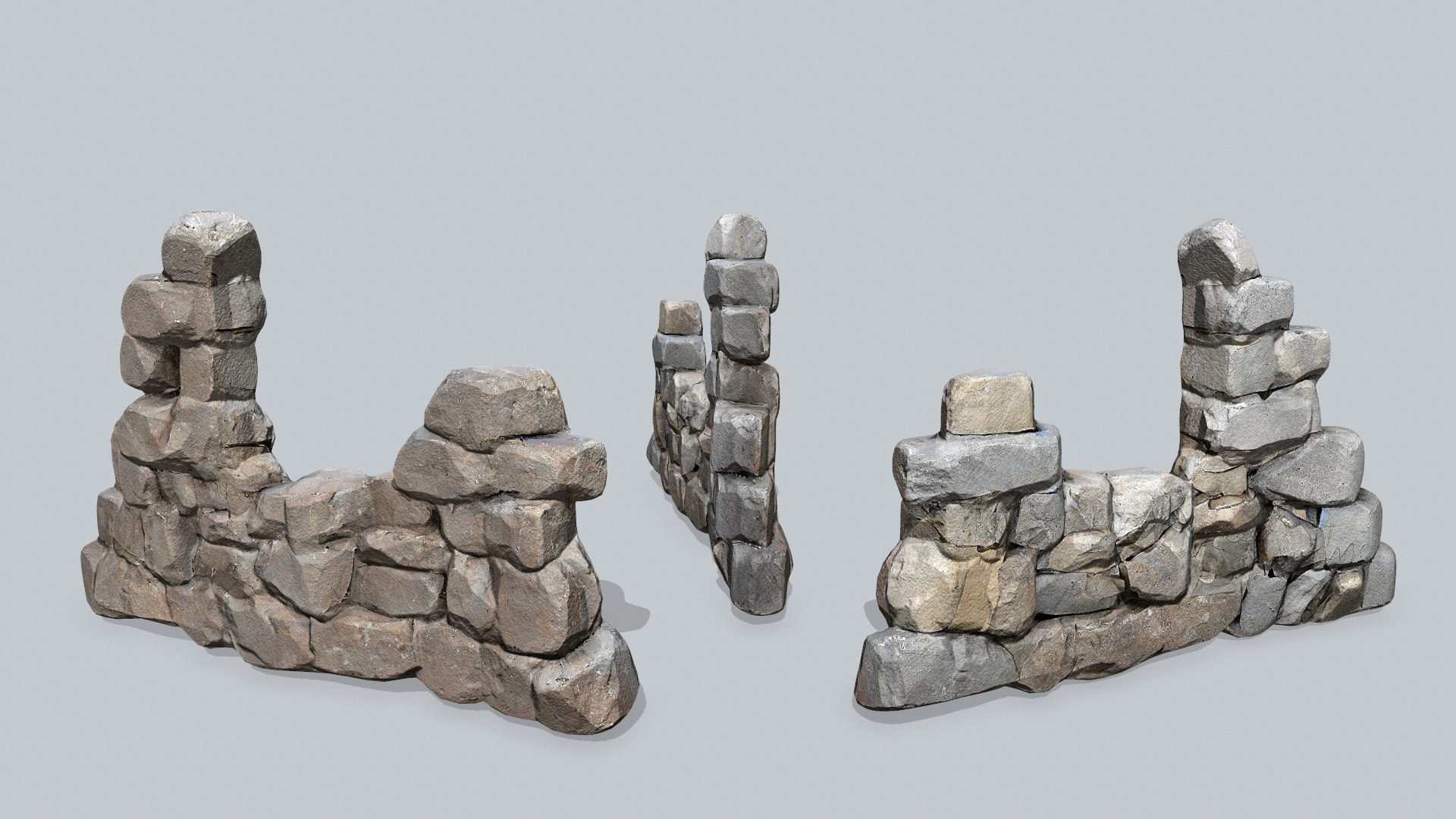 Ruin Wall 3D Model - TurboSquid 2207189