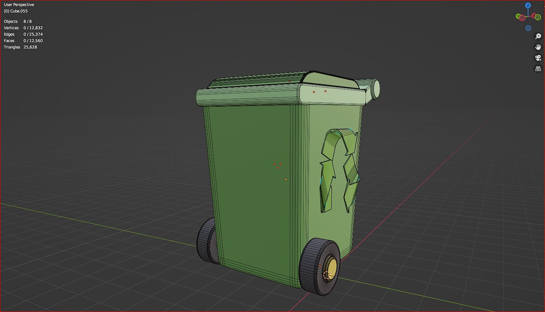 Paper Trash Recycling Box Icon 3D Model - TurboSquid 2063179