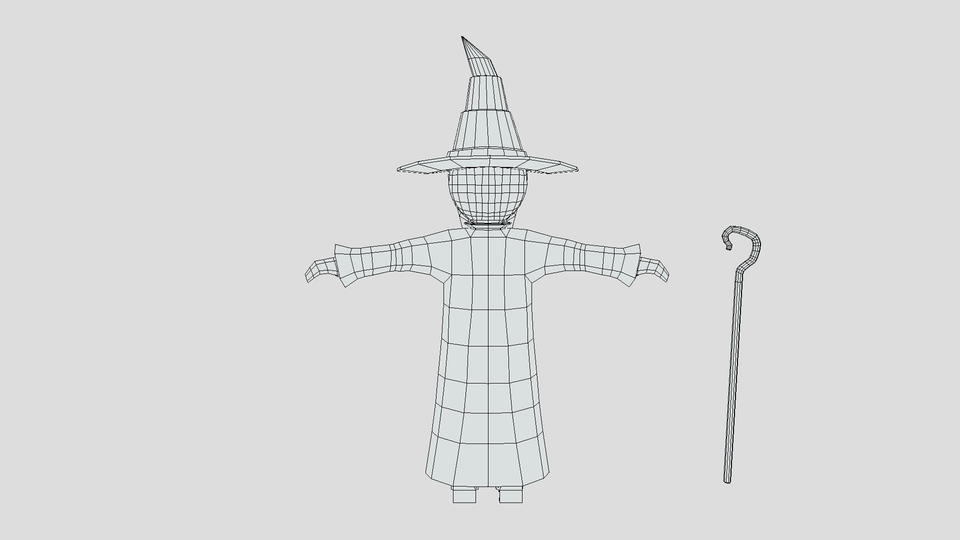 3D Model Low Poly Cartoon Wizard - TurboSquid 1845983