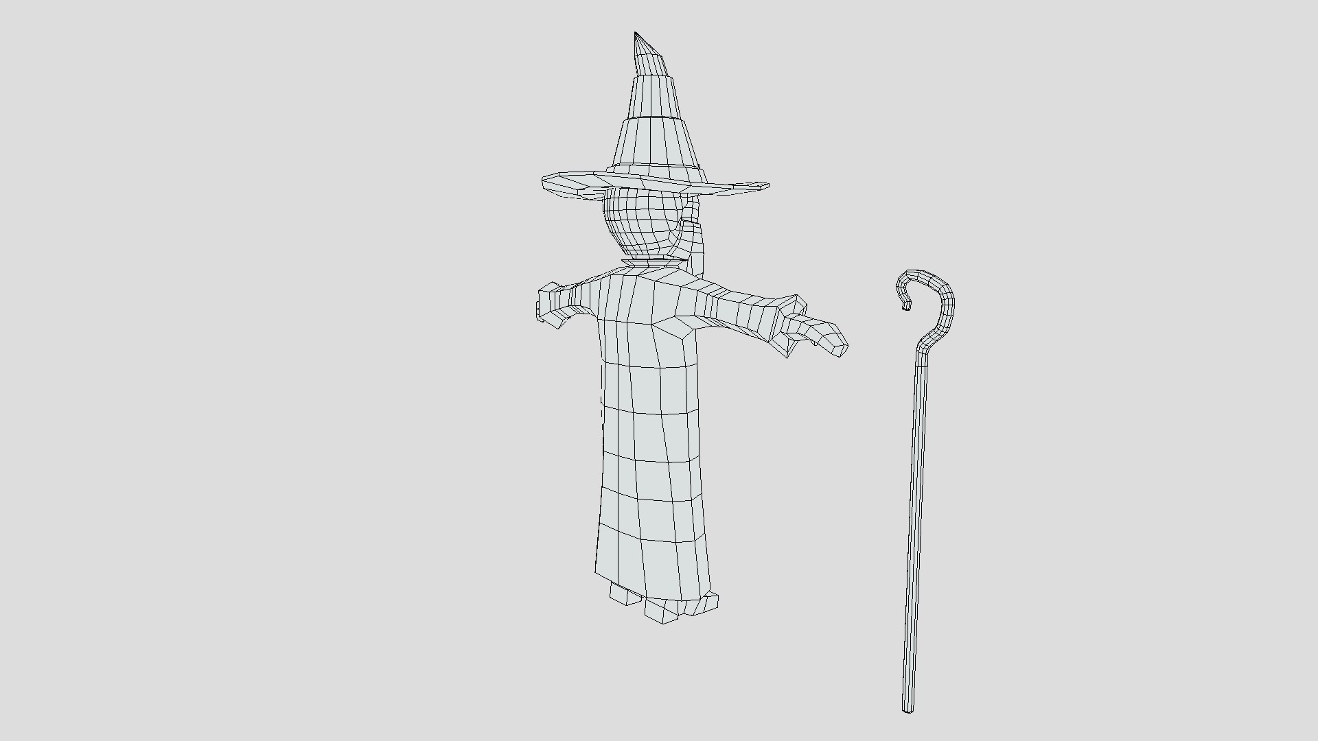 3D Model Low Poly Cartoon Wizard - TurboSquid 1845983