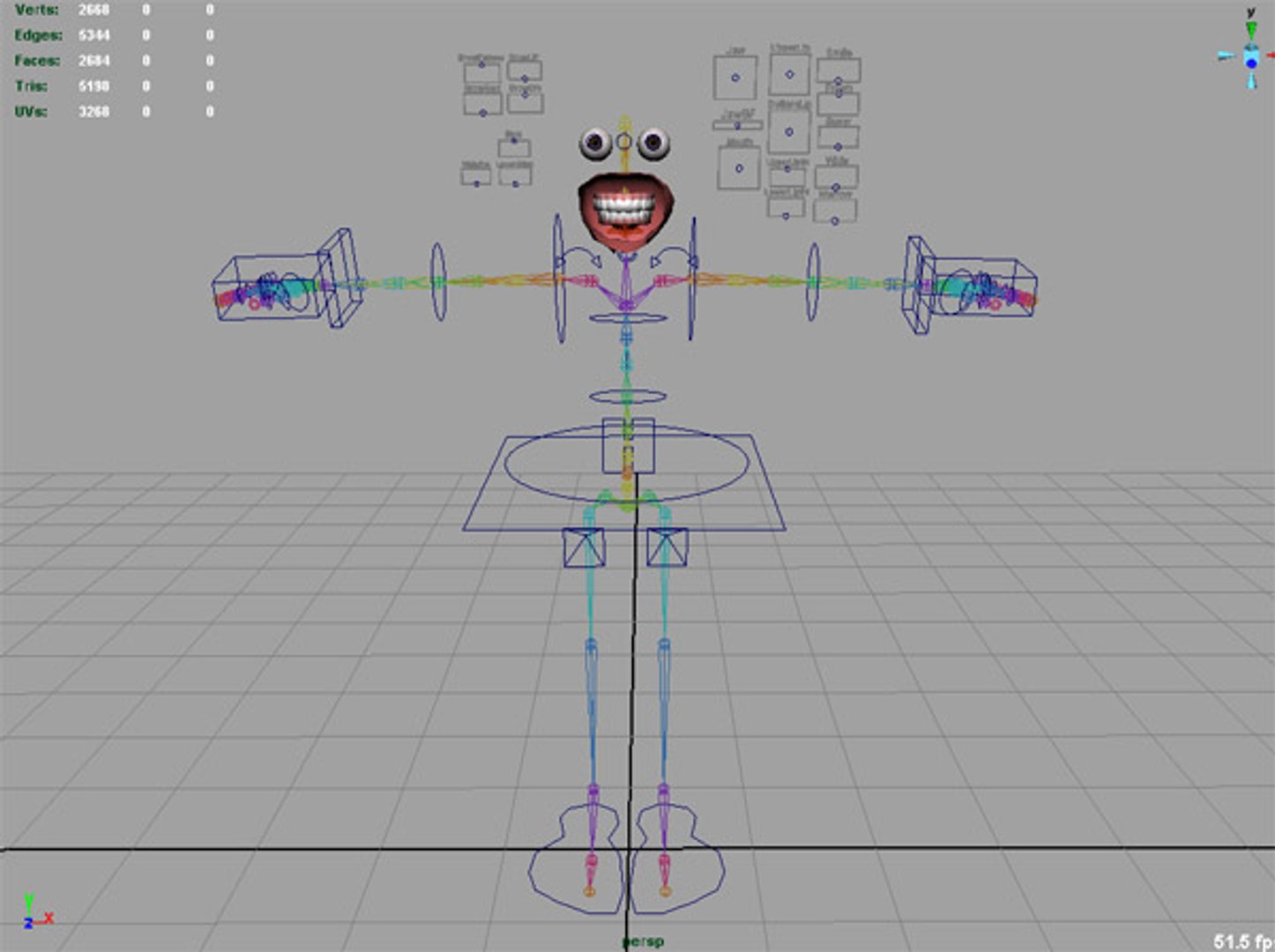 Biped Animation Rig Fk 3d Model